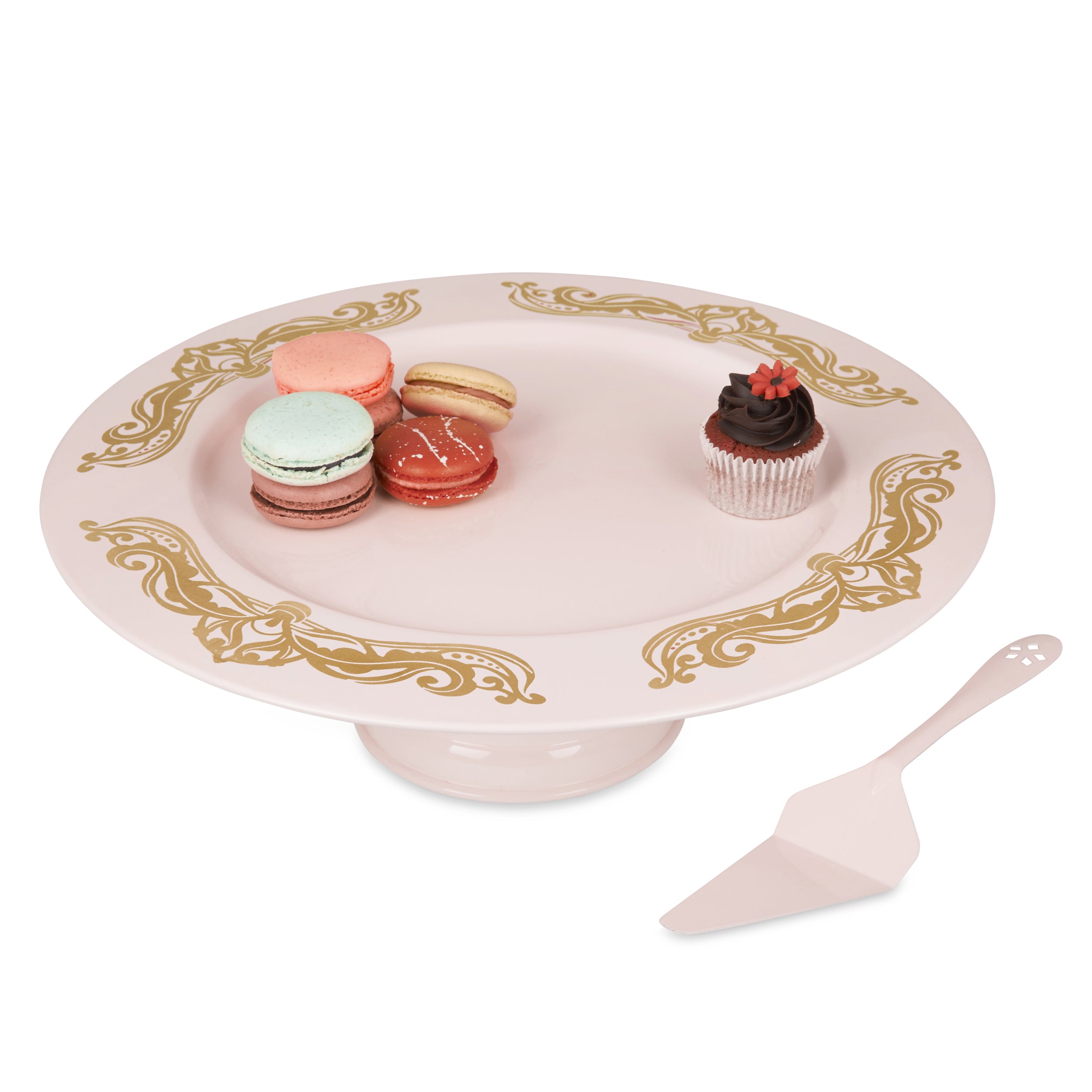 Elan Plume Cake Stand with Server (Powder Pink) – Living with Elan
